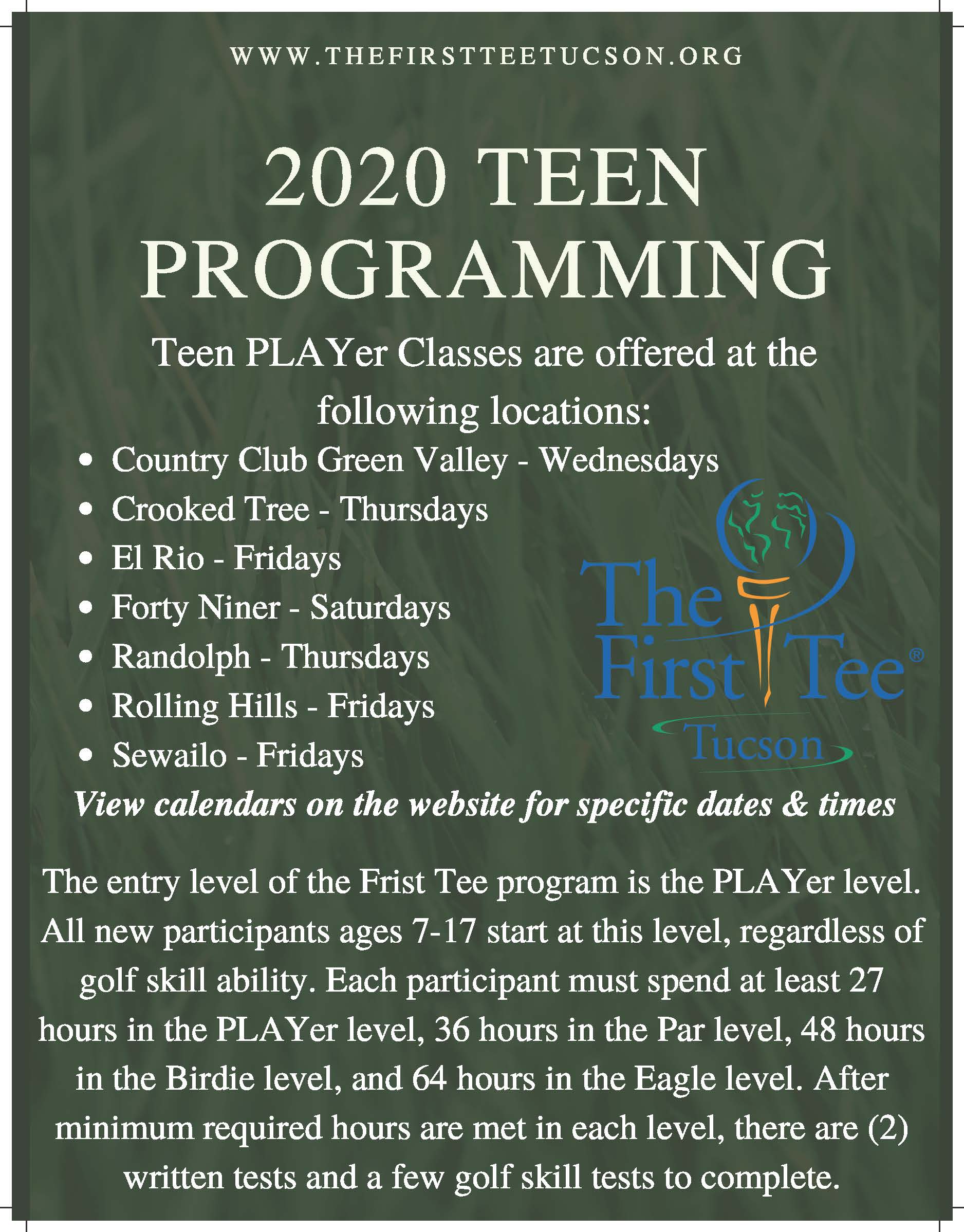 Teen Programming - First Tee - Tucson